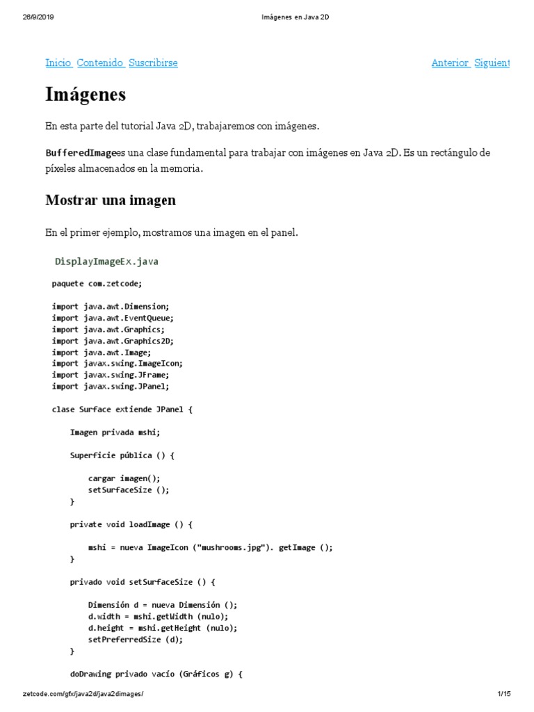 Images in Java 2D | PDF | Plataforma Java | Medios de arte