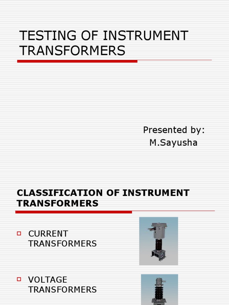 Instrument Transformer Testing Guide | PDF | Transformer | Electronic ...