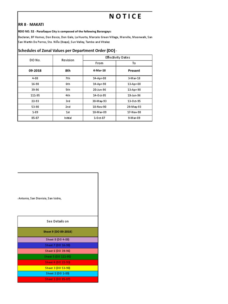 RDO No. 52 - Paranaque City | PDF | Real Estate Law | Property