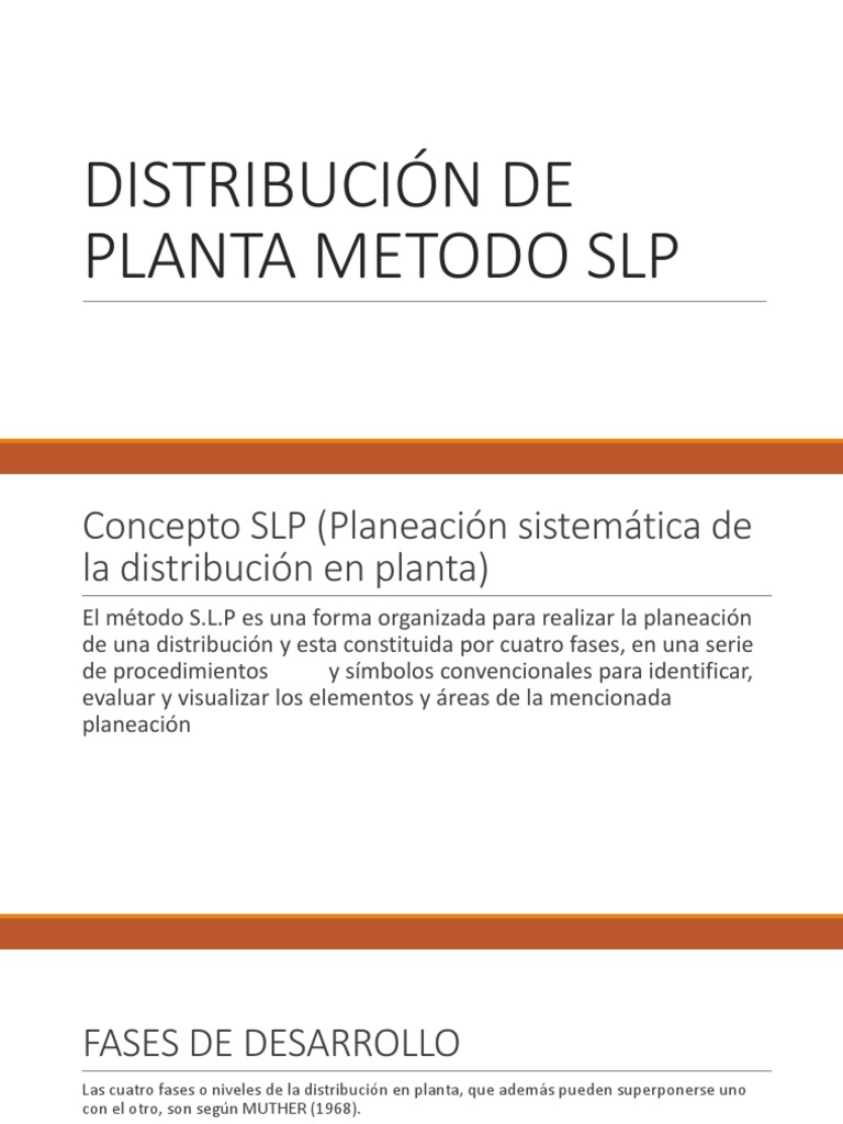 Distribución de Planta Metodo Slp- Clase Ejercico | PDF | Planificación | Informática y ...