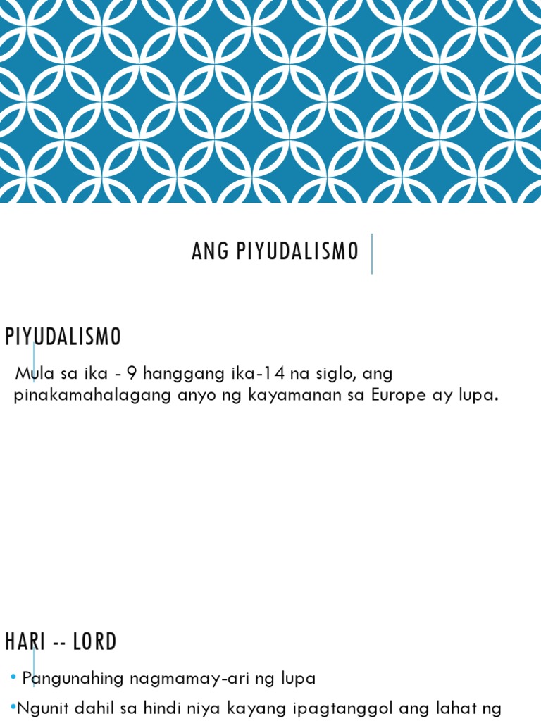 Ang Piyudalismo | PDF