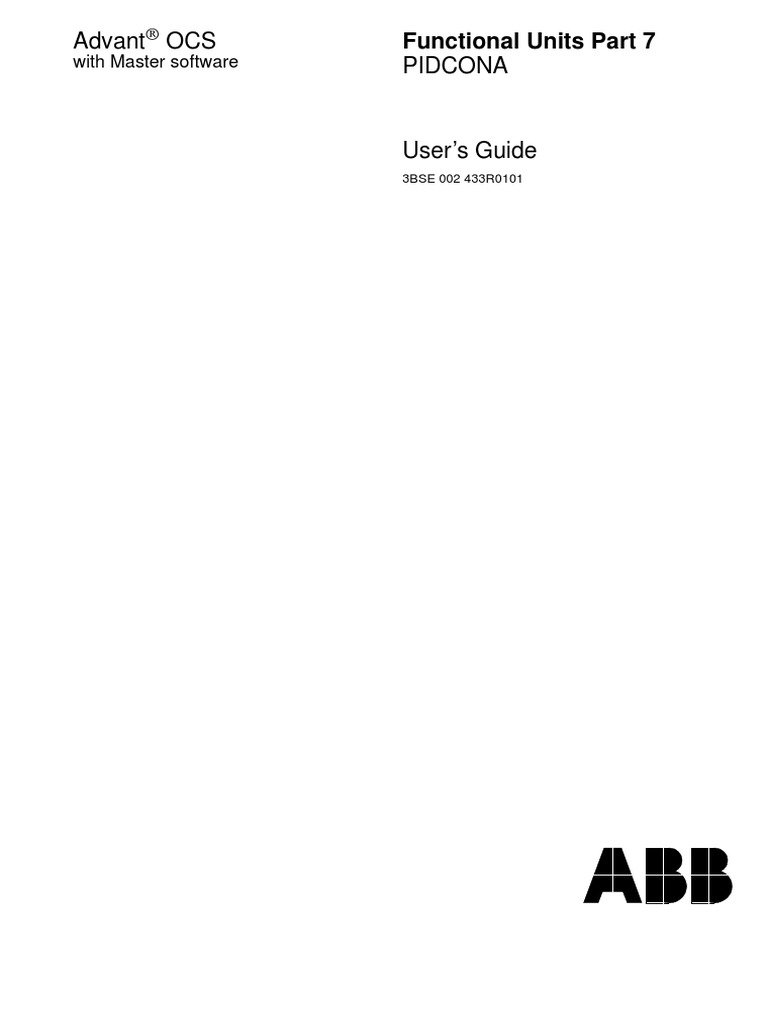 Advant OCS Pidcona: Functional Units Part 7 | PDF | Control Theory | Systems Science