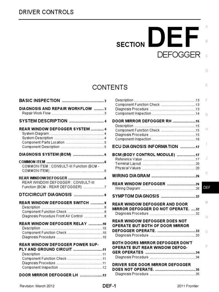 DRIVER CONTROLS REAR WINDOW DEFOGGER REPAIR GUIDE | PDF | Power Supply ...