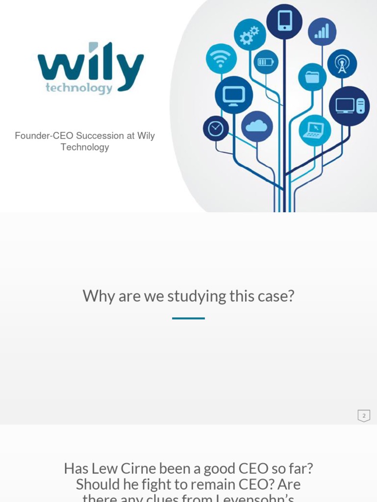 Founder-CEO Succession at Wily Technology | PDF | Behavioural Sciences ...