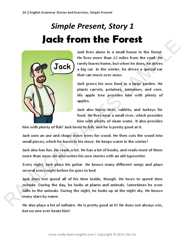 Jack from the Forest: Pages Sample | Linguistics | Grammar
