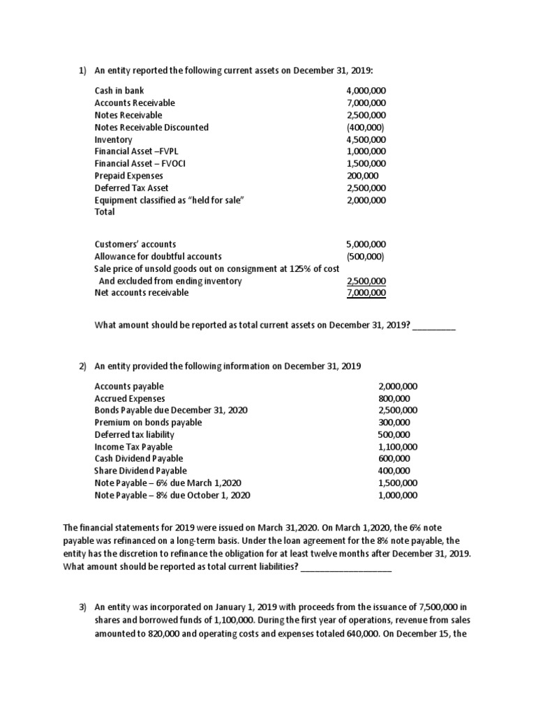 Statement of Financial Position | PDF | Debits And Credits | Corporations