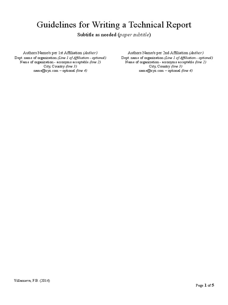 Technical Report Format | Download Free PDF | Bracket | Note (Typography)