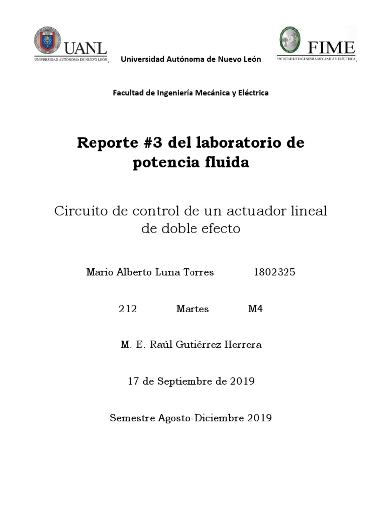 Reporte 3 Potencia Fluida | PDF | Solenoide | Neumática