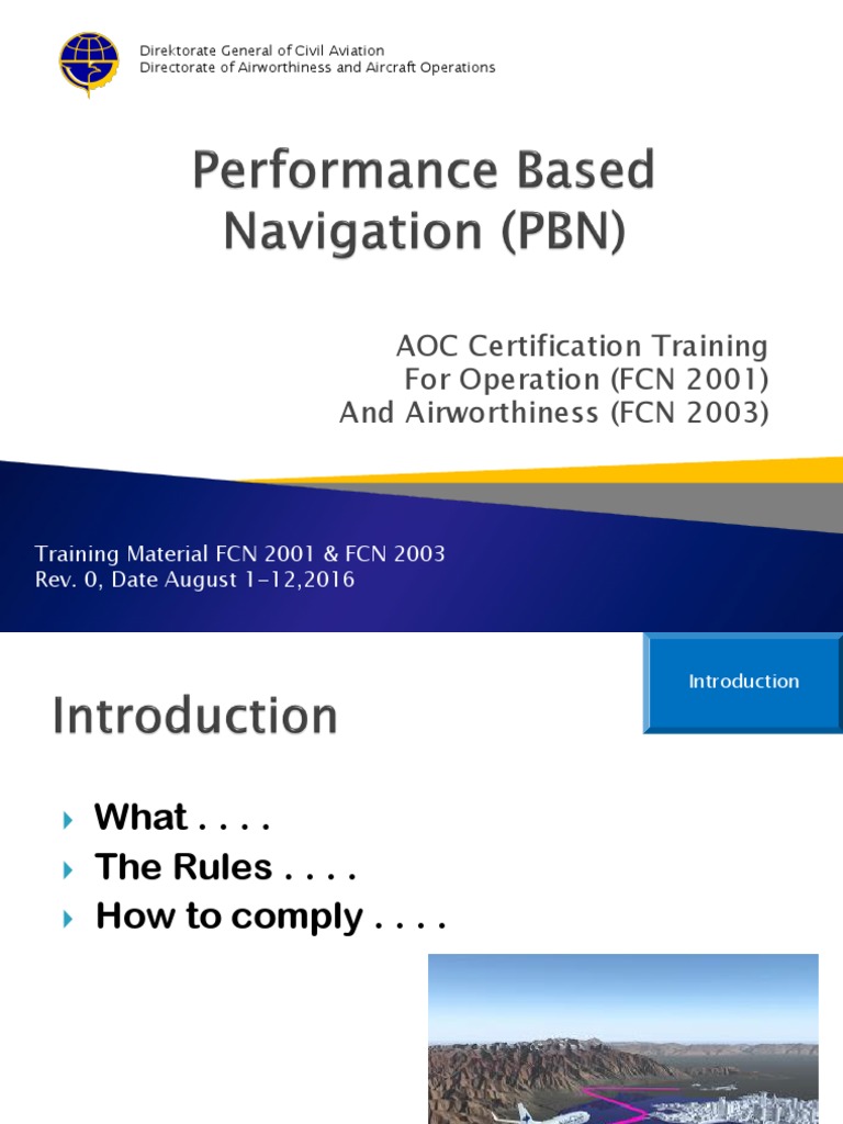Performance Based Navigation (PBN) | PDF | Aviation Safety | Geography