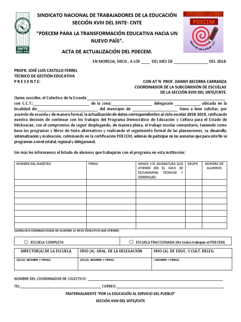 Actualización del PDECEM en Michoacán | PDF | Modificación de ...