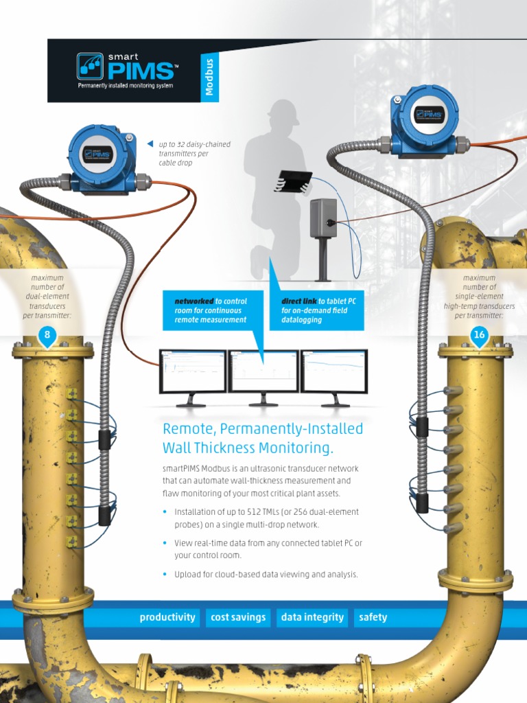 Remote, Permanently-Installed Wall Thickness Monitoring.: Up To 32 ...