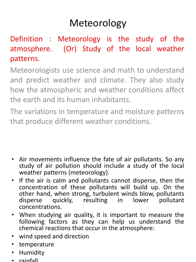 Understanding Meteorology and Air Quality | PDF | Atmosphere Of Earth ...