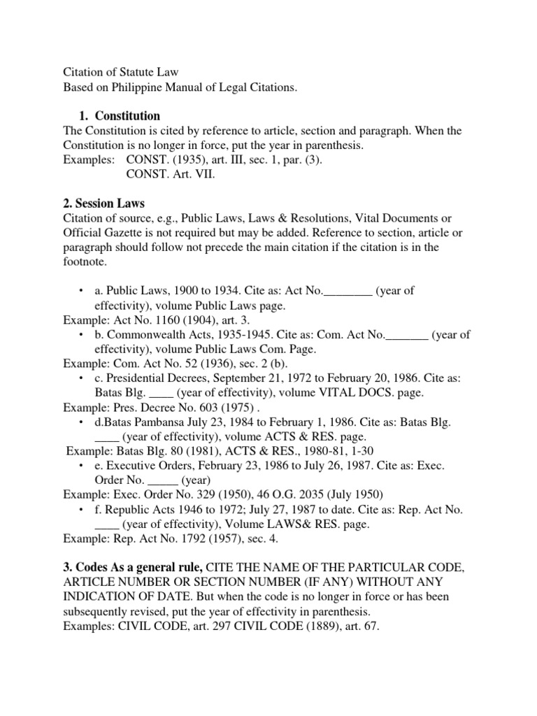 Legal Research - Citations | PDF | Citation | Treaty