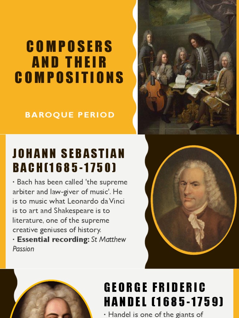 Key Baroque Composers and Works | PDF | Art | Classics