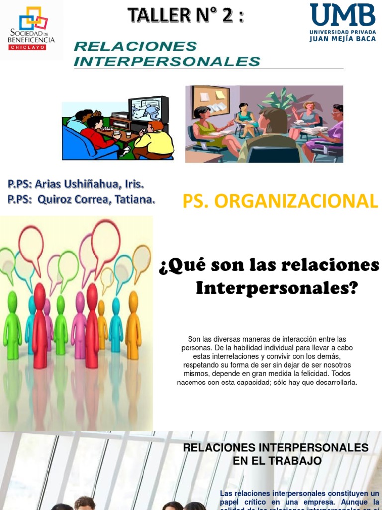 Diapositivas de Relaciones Interpersonales | PDF | Motivación ...