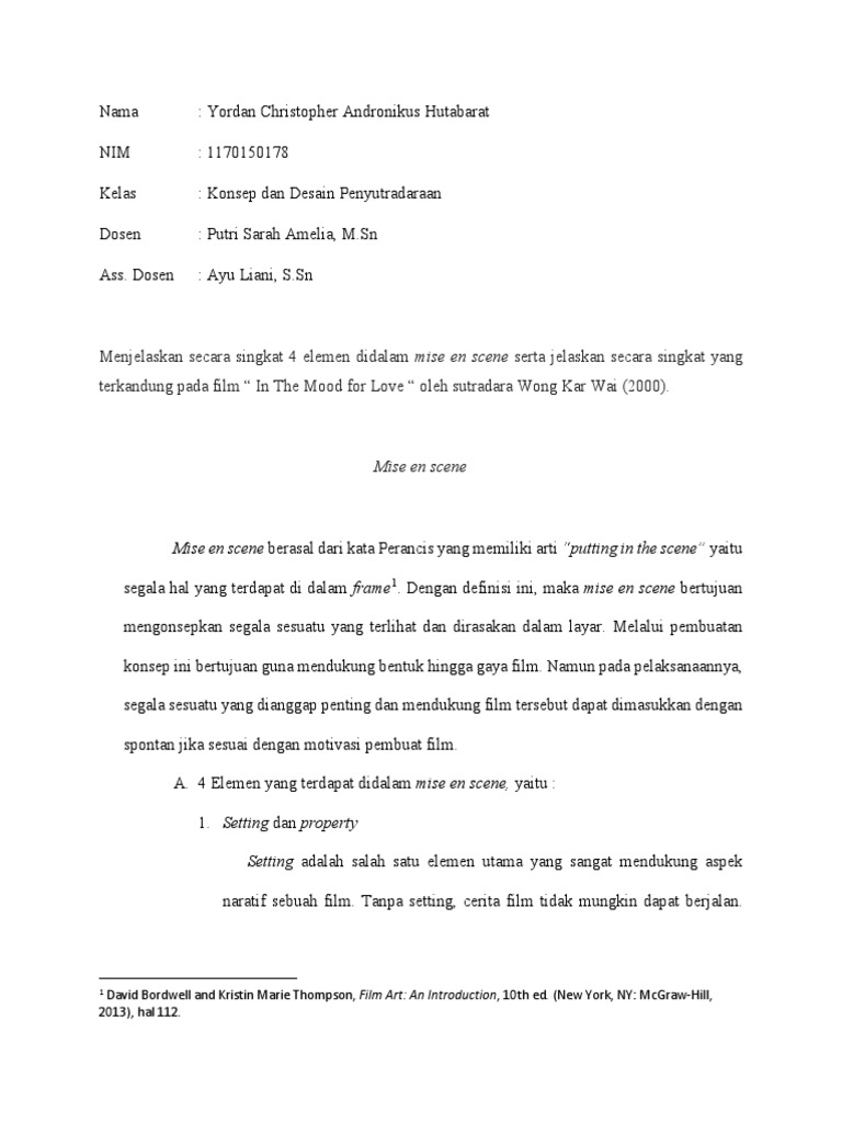 Review Film in The Mood For Love | PDF | Seni & Disiplin Bahasa | Sains ...