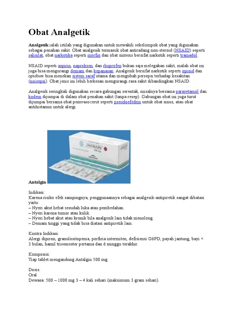 Obat Analgetik | PDF