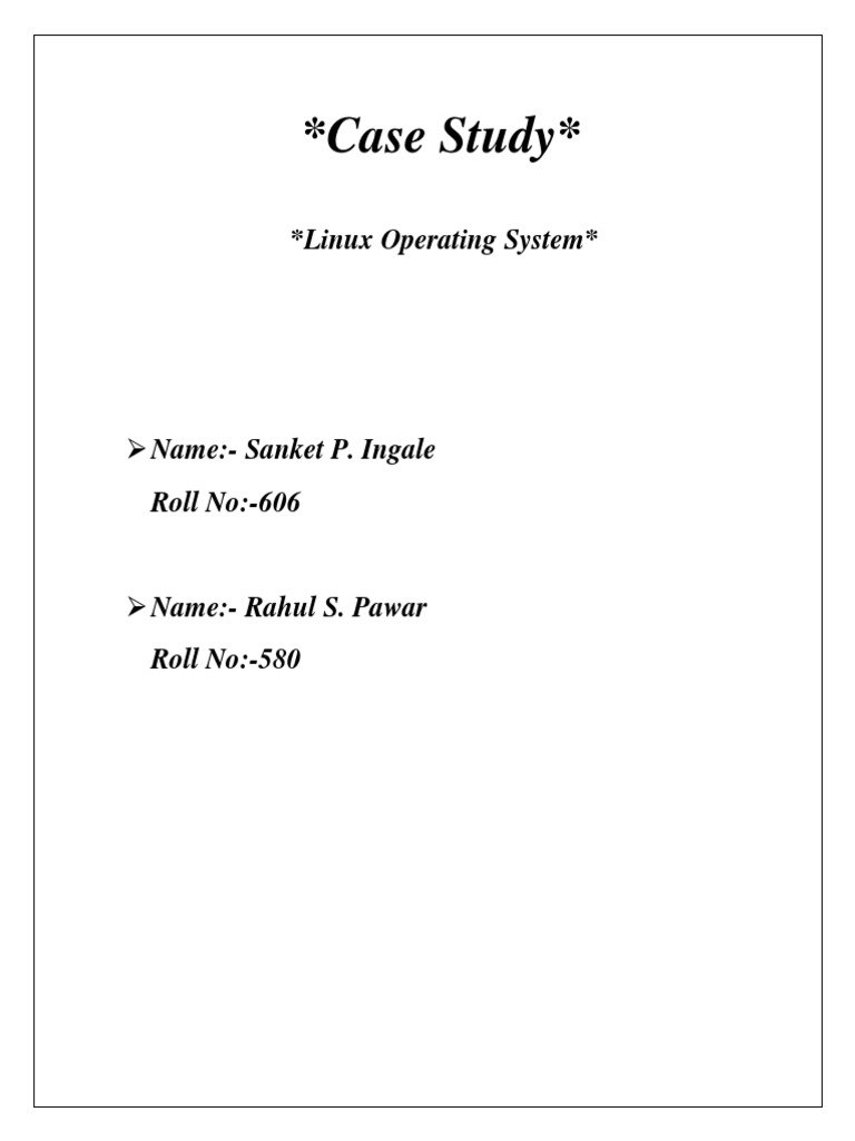 Case Study : Linux Operating System | PDF | Operating System | Kernel ...