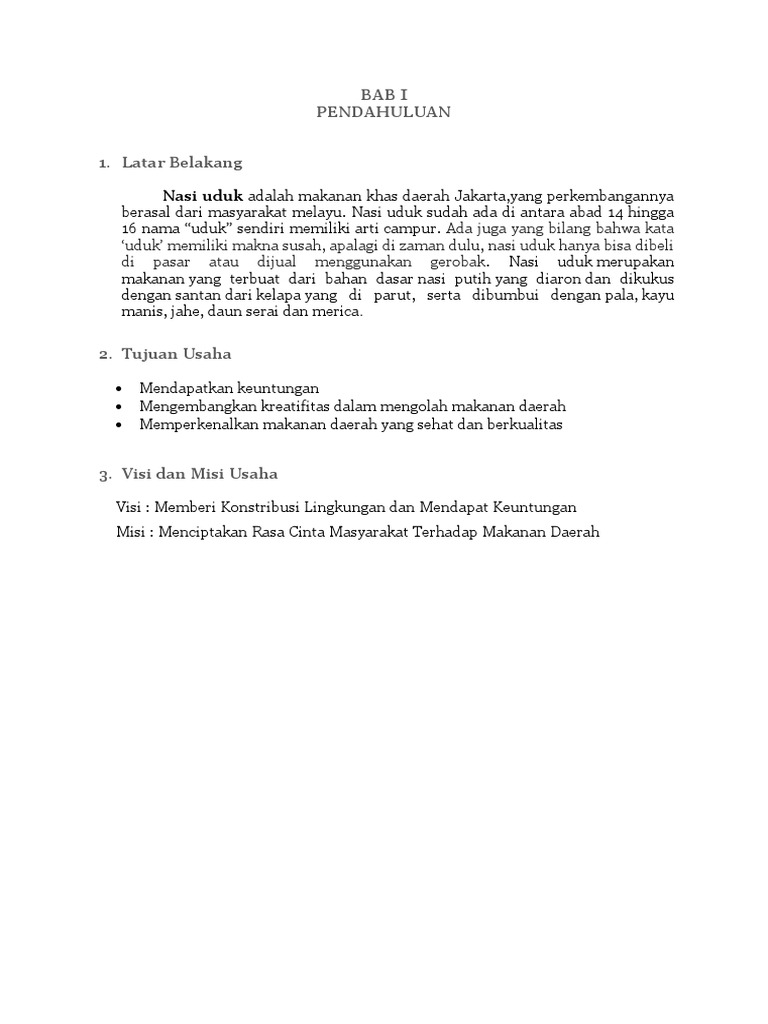 Proposal Usaha Dagang | PDF