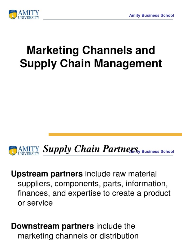 Marketing Channels in Supply Chain Management | PDF | Logistics | Sales