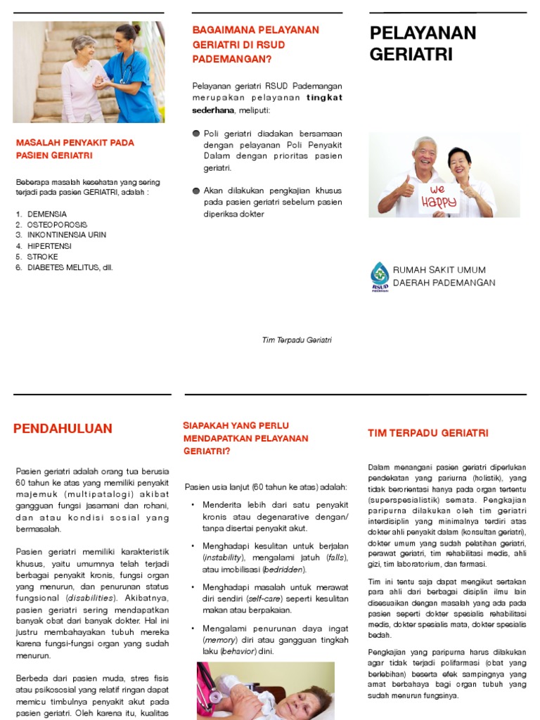 Leaflet Pelayanan Geriatri | PDF