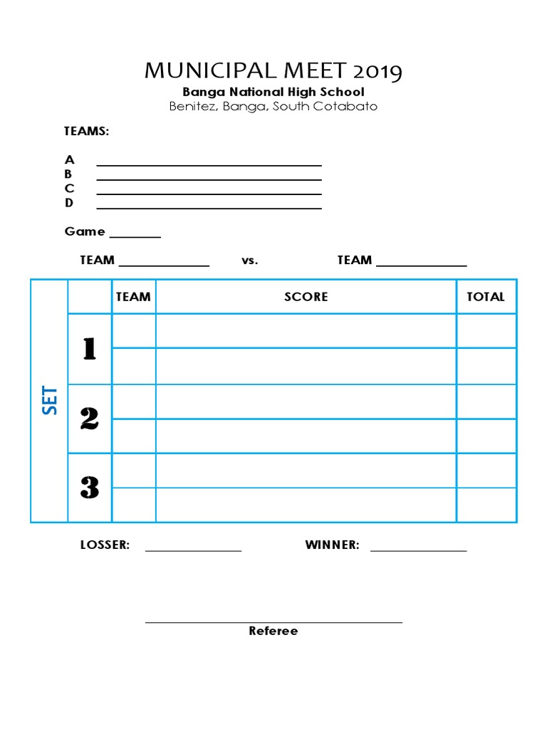 Vball Score Sheet | PDF