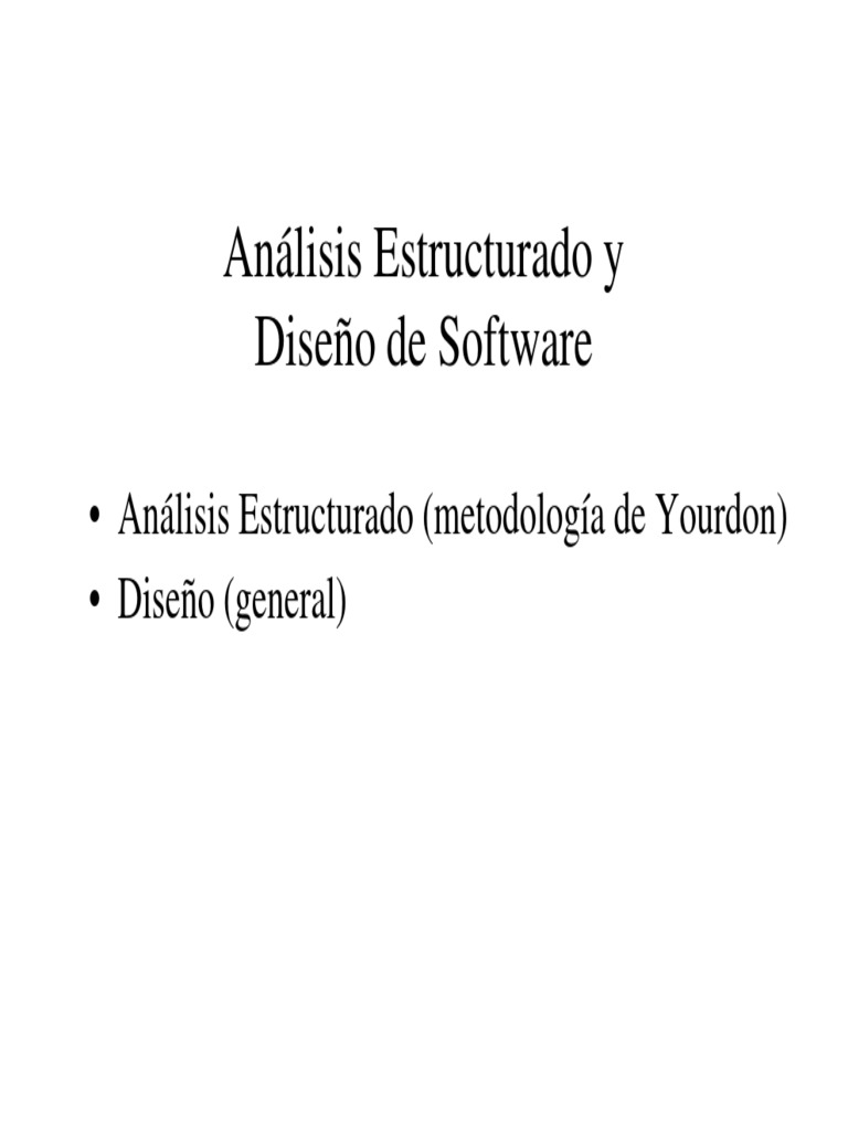 Análisis Estructurado de Yourdon | PDF | Ingeniería de software | Software
