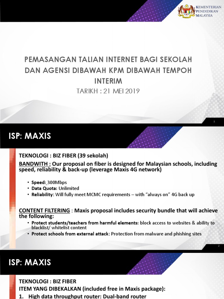 Slaid - JPN - Interim - Maxis v2 PDF | PDF | 4 G | Wireless Access Point