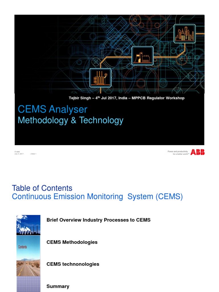 CEMS Analyser: Methodology & Technology | PDF | Spectroscopy ...