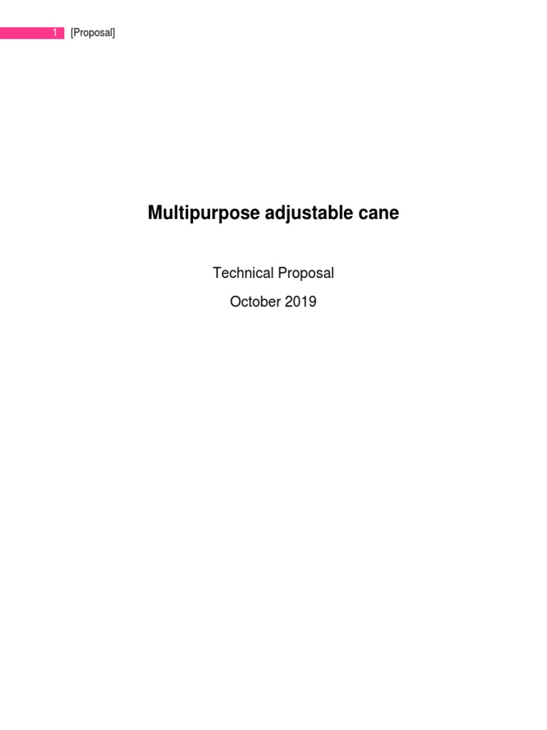 Adjustable Cane Proposal | PDF