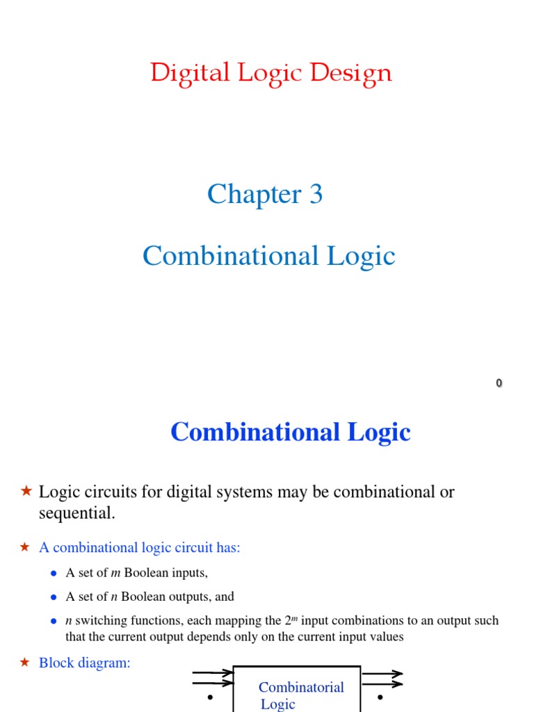 3 Combinational Logic Circuit | PDF | Logic Gate | Boolean Algebra