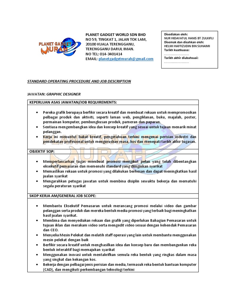 Sop Graphic Designer PGM PDF | PDF