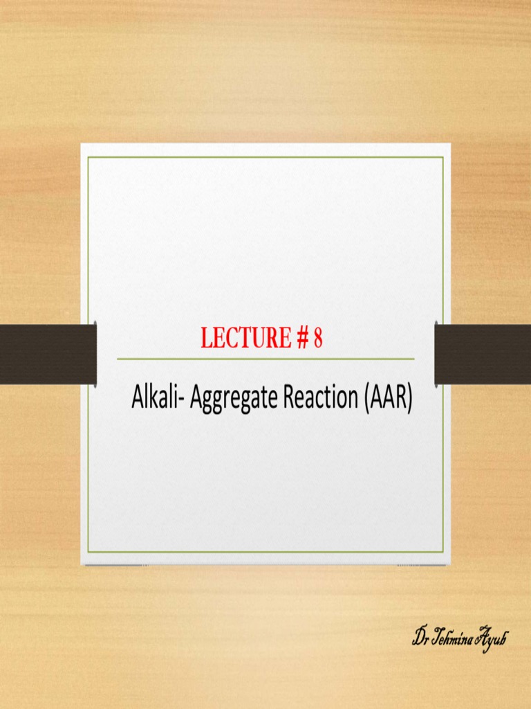 Understanding Alkali-Aggregate Reaction | PDF | Concrete | Chemical ...