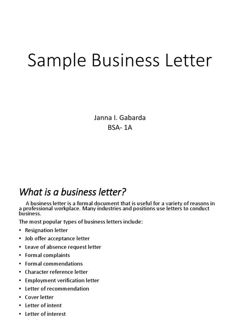 Business Letter Essentials | PDF | Written Communication | Business