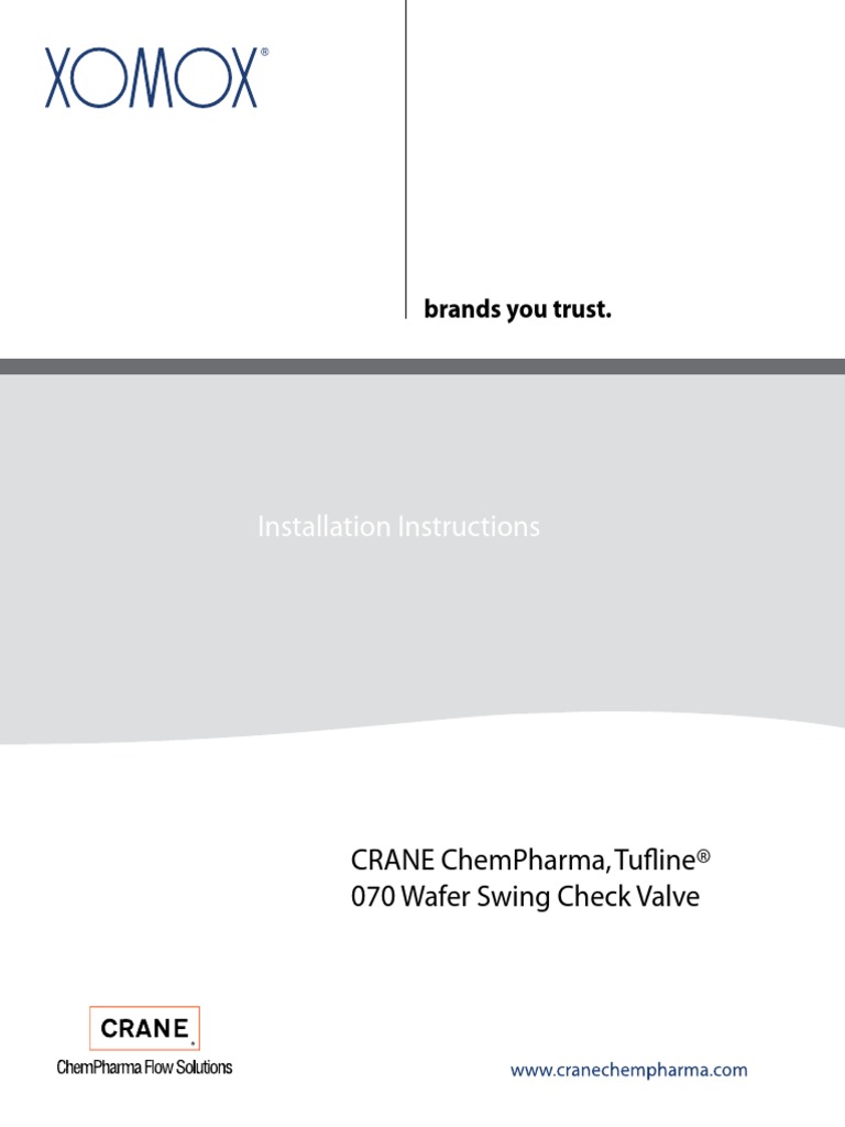 Xomox 070 WaferSwingCheckValvesInstall 335696 NorthAmerica PDF | PDF ...