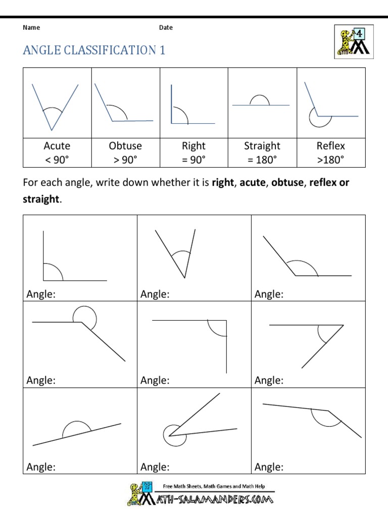 Angle Classification 1 | PDF