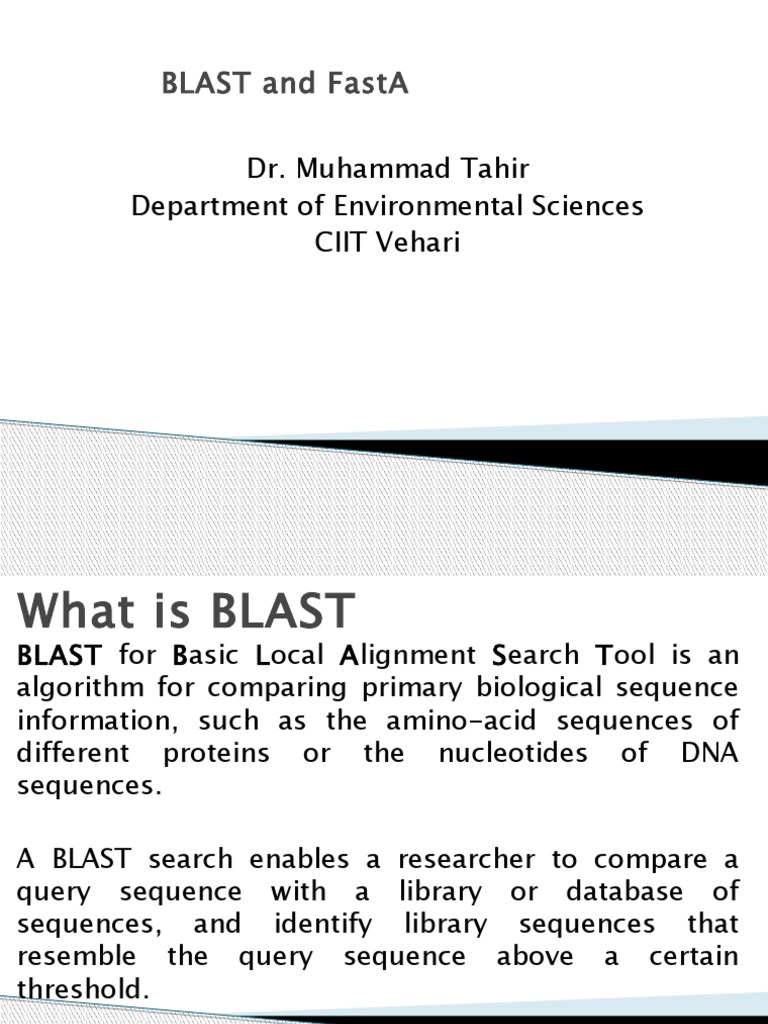 BLAST Analysis and Algorythim | PDF | Blast | Sequence Alignment