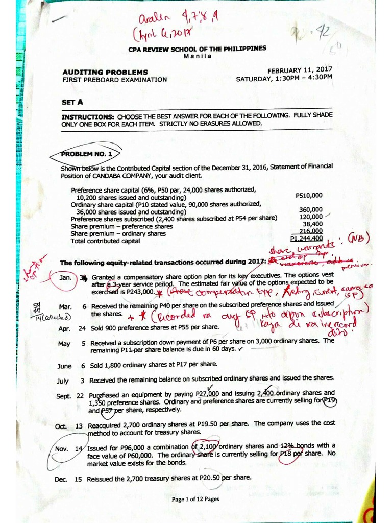 Audit Prob Cpar 1stpb May 2017 | PDF