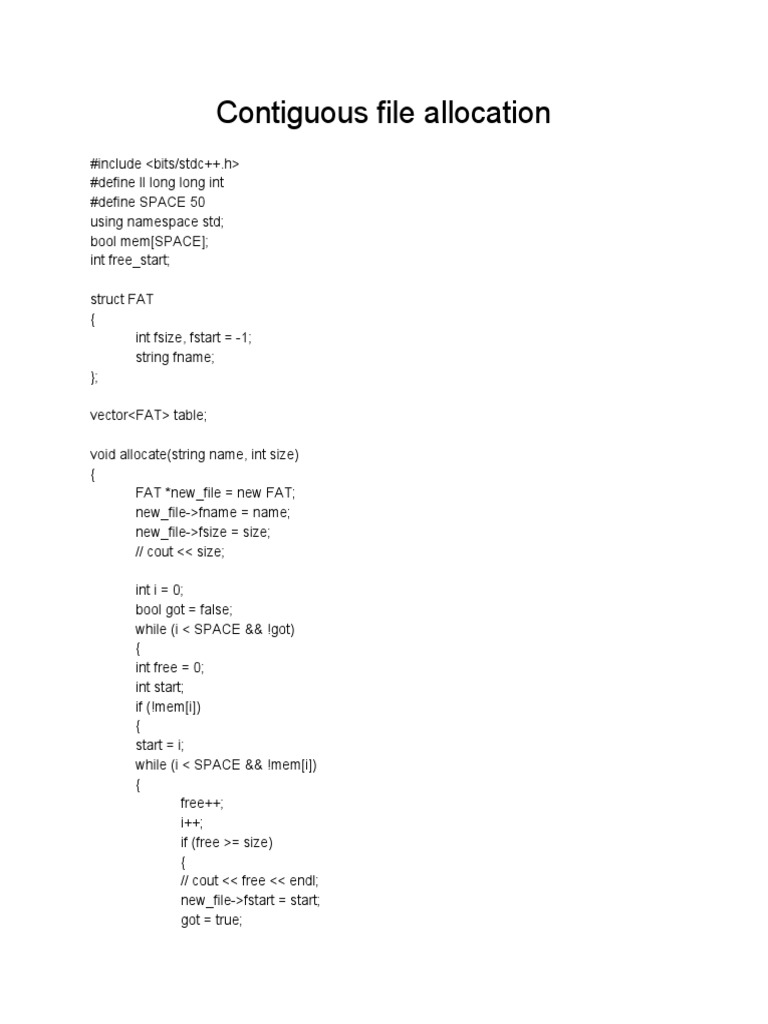 File Allocation | PDF | Operating System Technology | Computer Architecture