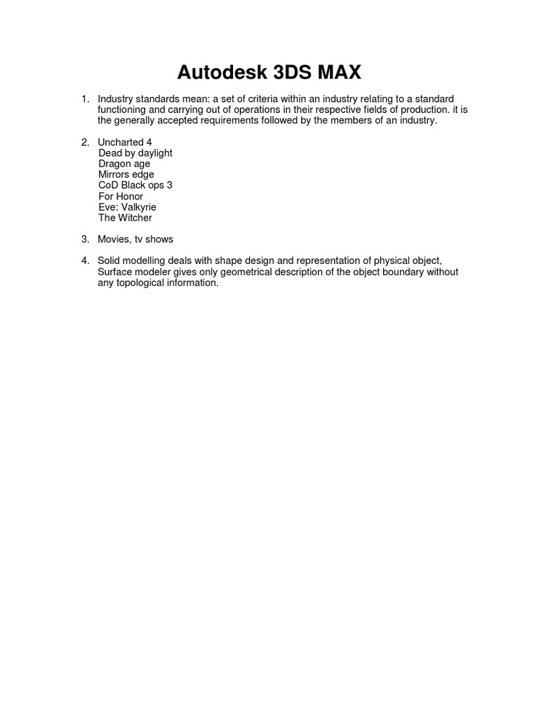 Autodesk 3DS MAX | PDF