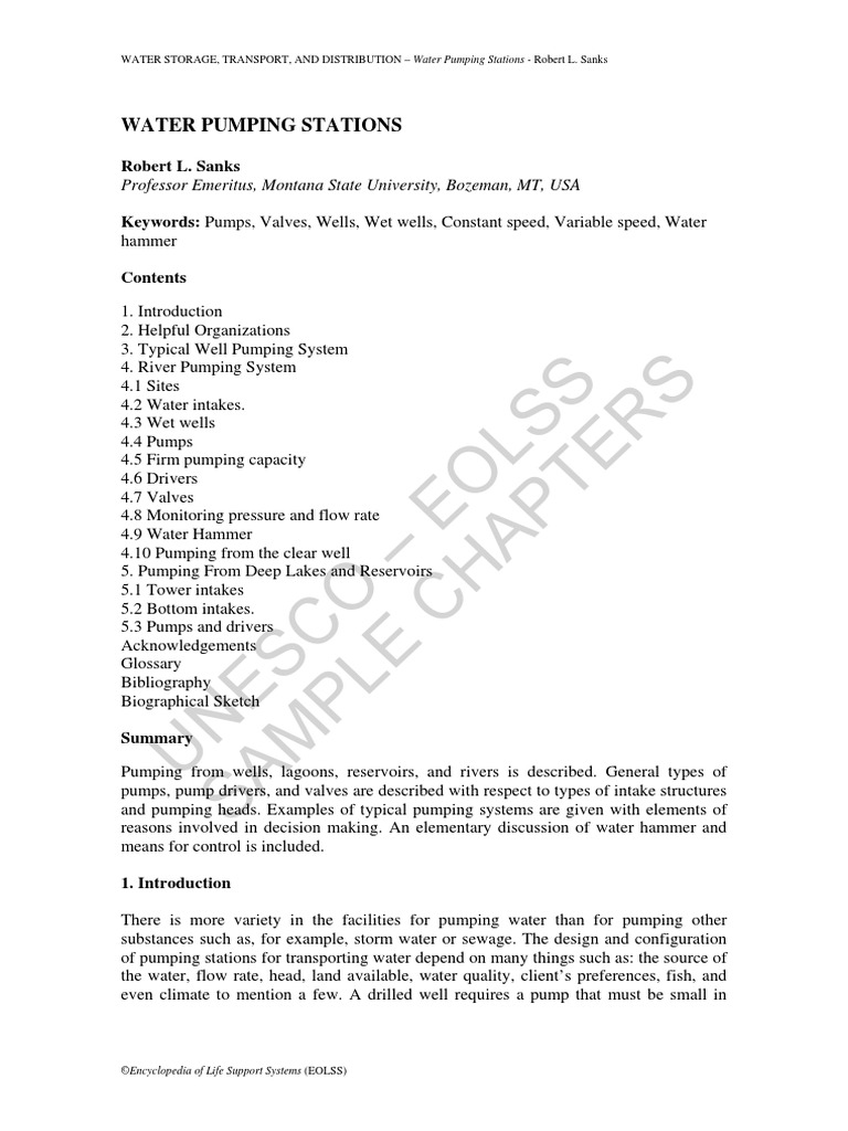 Hydroelectric Structure and The Design of Surge Chambers | PDF | Pump ...