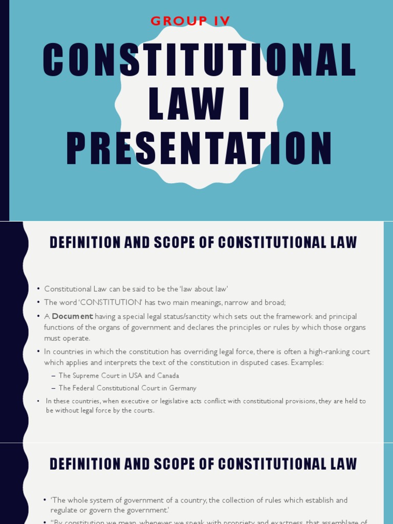 Constitutional Law | PDF | Constitution | United States Constitution