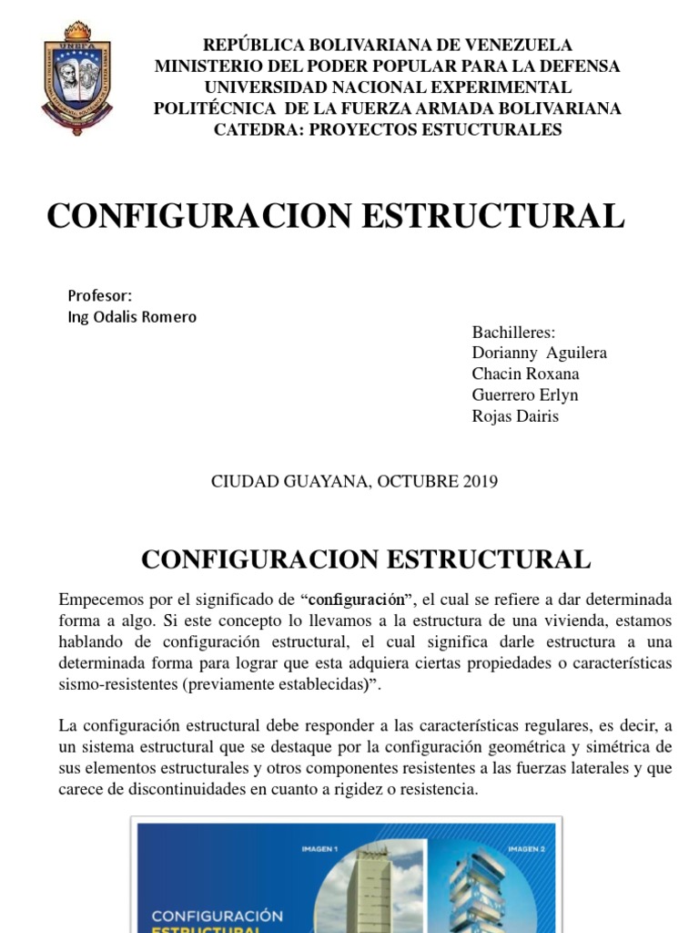 Configuración Estructural | PDF | Rigidez | Columna