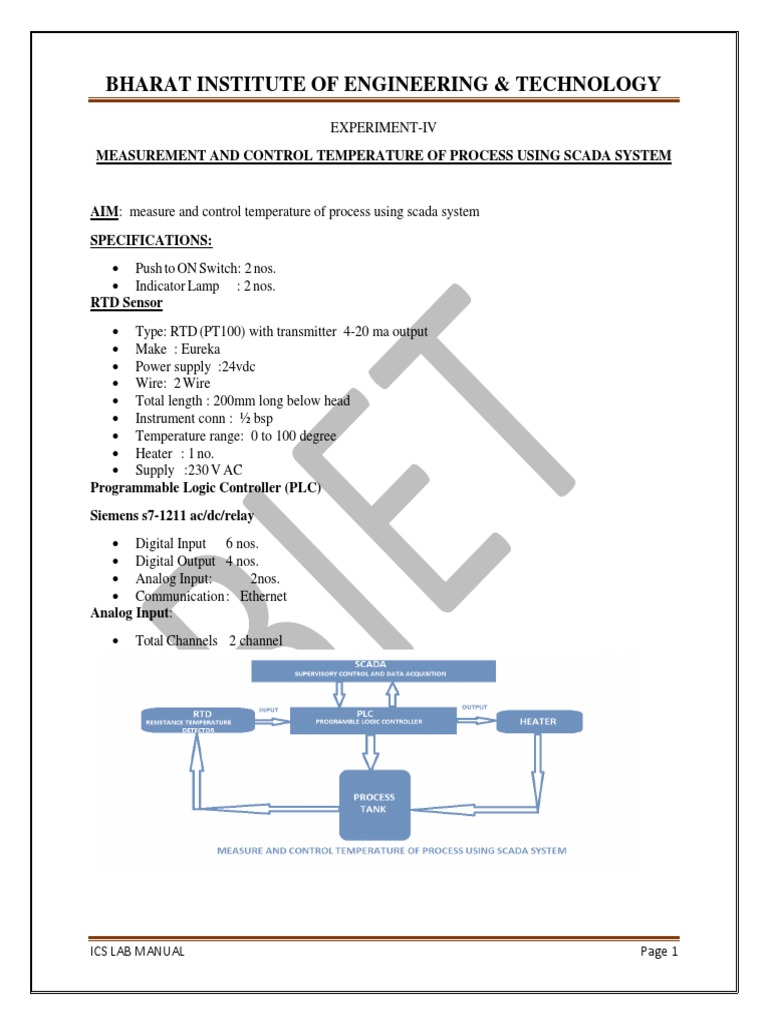 Measure and Control Temperature of Process Using Scada System - Docx.4 ...
