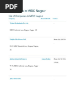 Baramati MIDC Companies | PDF | Materials | Nature