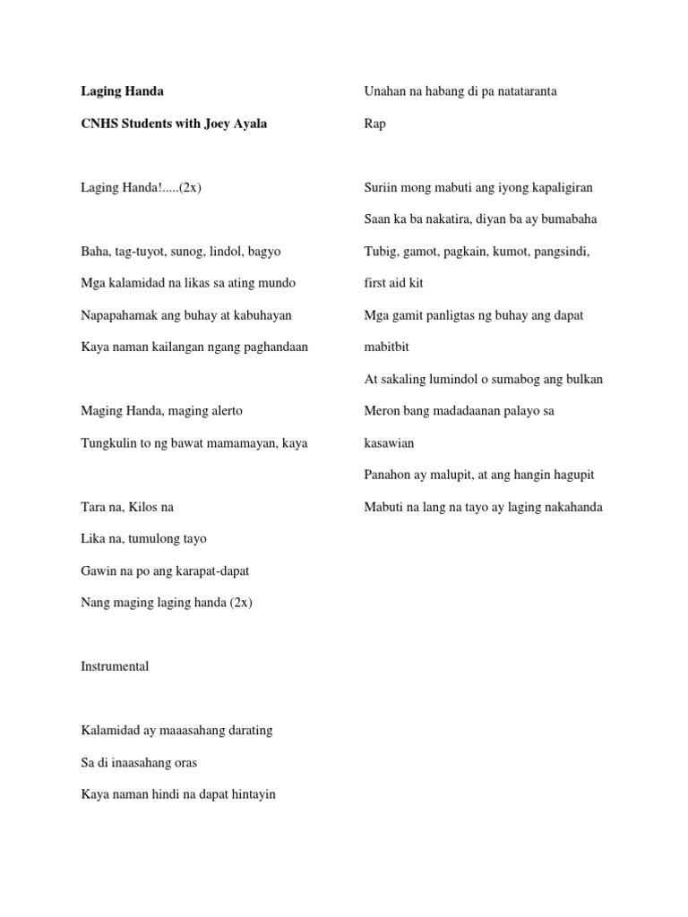 Laging Handa | PDF
