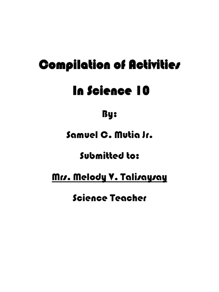 Compilation of Activities | PDF