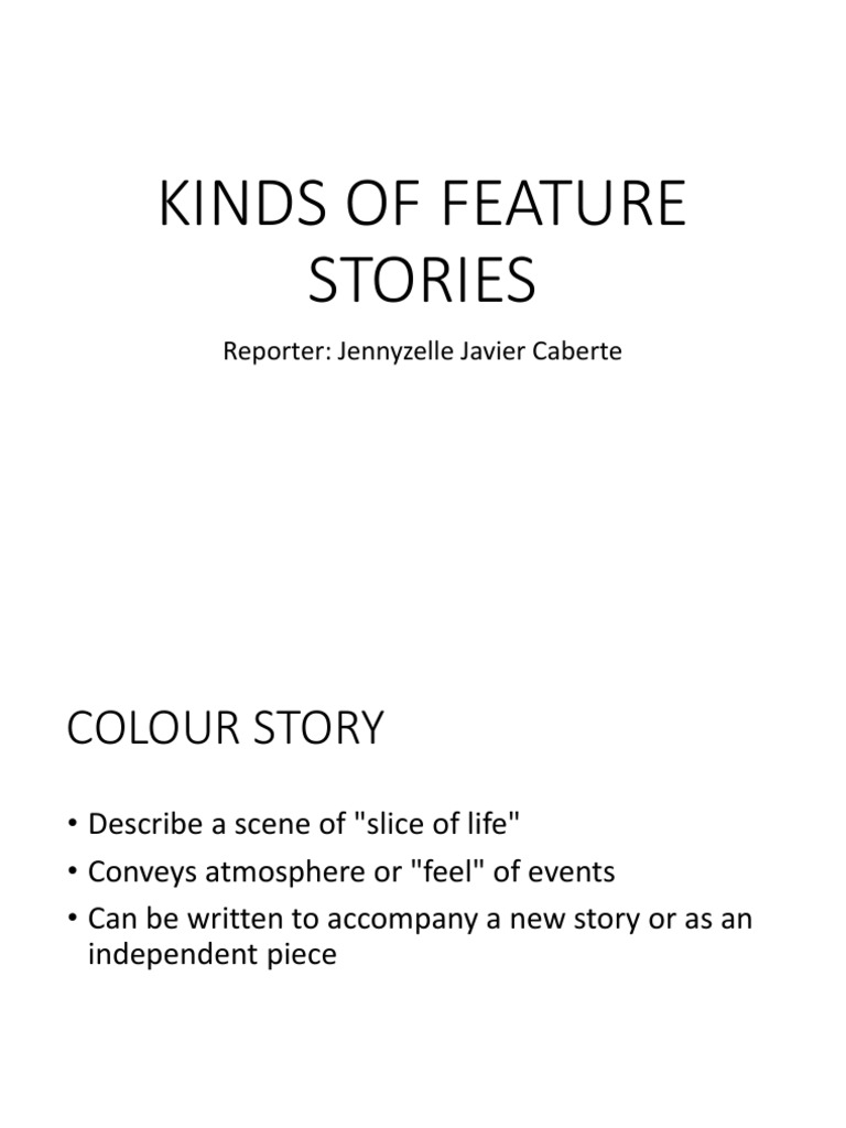 Kinds of Feature Stories | PDF