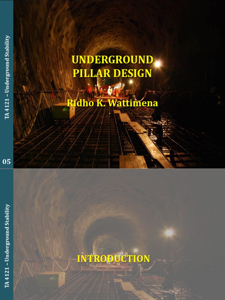 Underground Pillar Design Guide | PDF | Stress (Mechanics) | Column